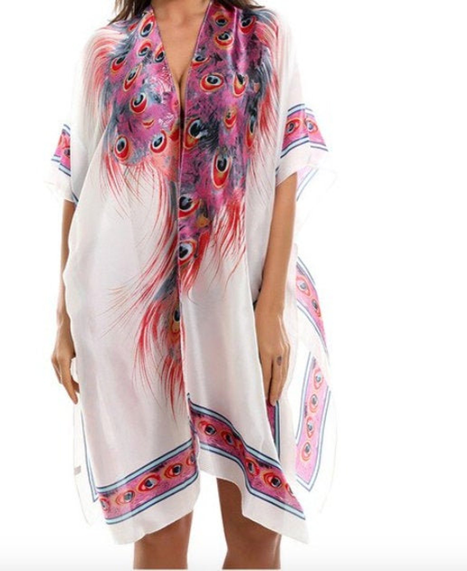 Available in 2 Colors Cover up Feathers Pattern Cover Up | Etsy