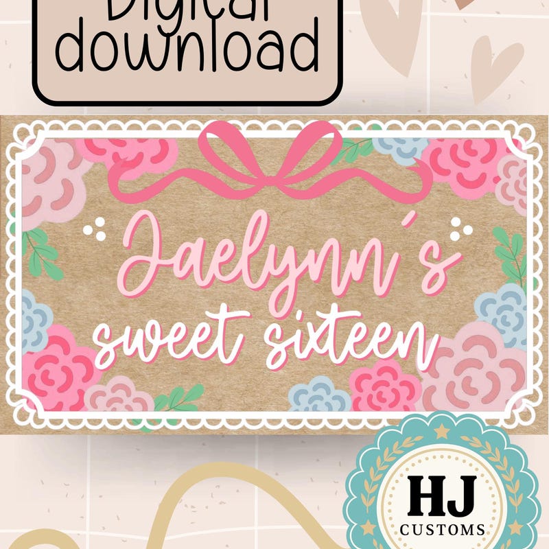 Sweet 16 Banner Mockup - Etsy
