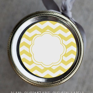 Printable Editable Chevron Label | Customizable Yellow Chevron Mason ...