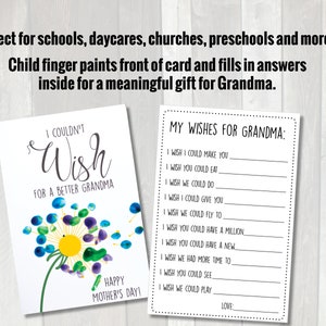 Grandma Mother's Day Card From Child | Printable Grandma Questionnaire ...
