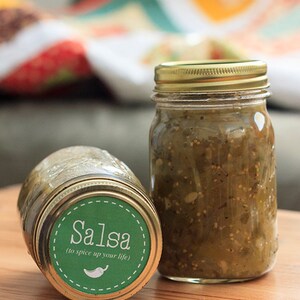 Printable Salsa Canning Jar Label | Mason Jar Label for Salsa- 2.5 Inch ...
