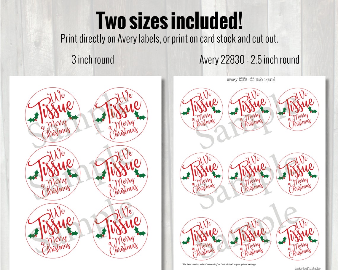 Printable We Tissue a Merry Christmas Gift Tag Teacher Gift - Etsy