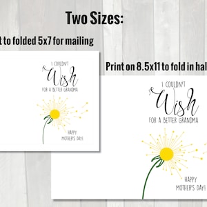 Grandma Mother's Day Card From Child | Printable Grandma Questionnaire ...