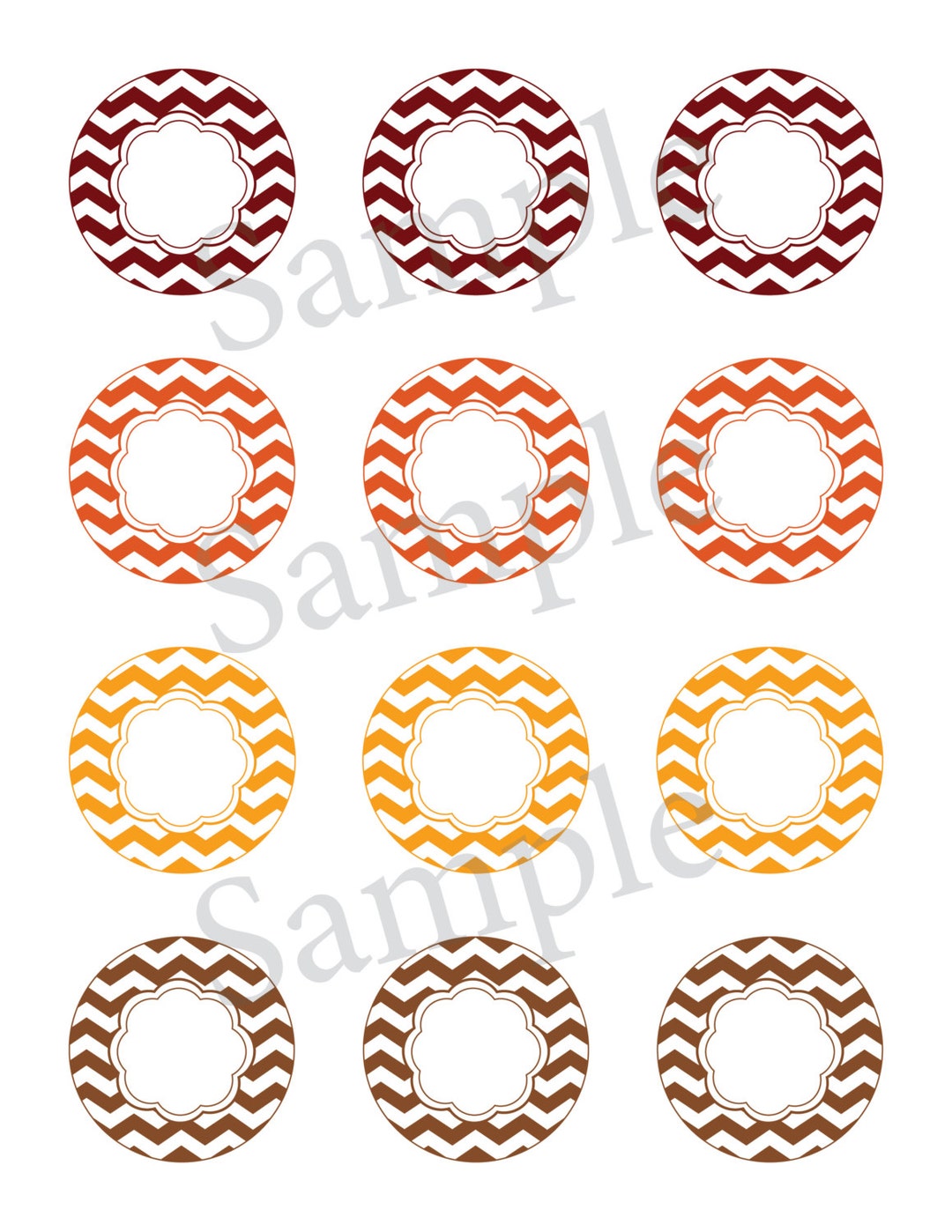 Printable Editable Chevron Label | Fall-themed Mason Jar Label ...
