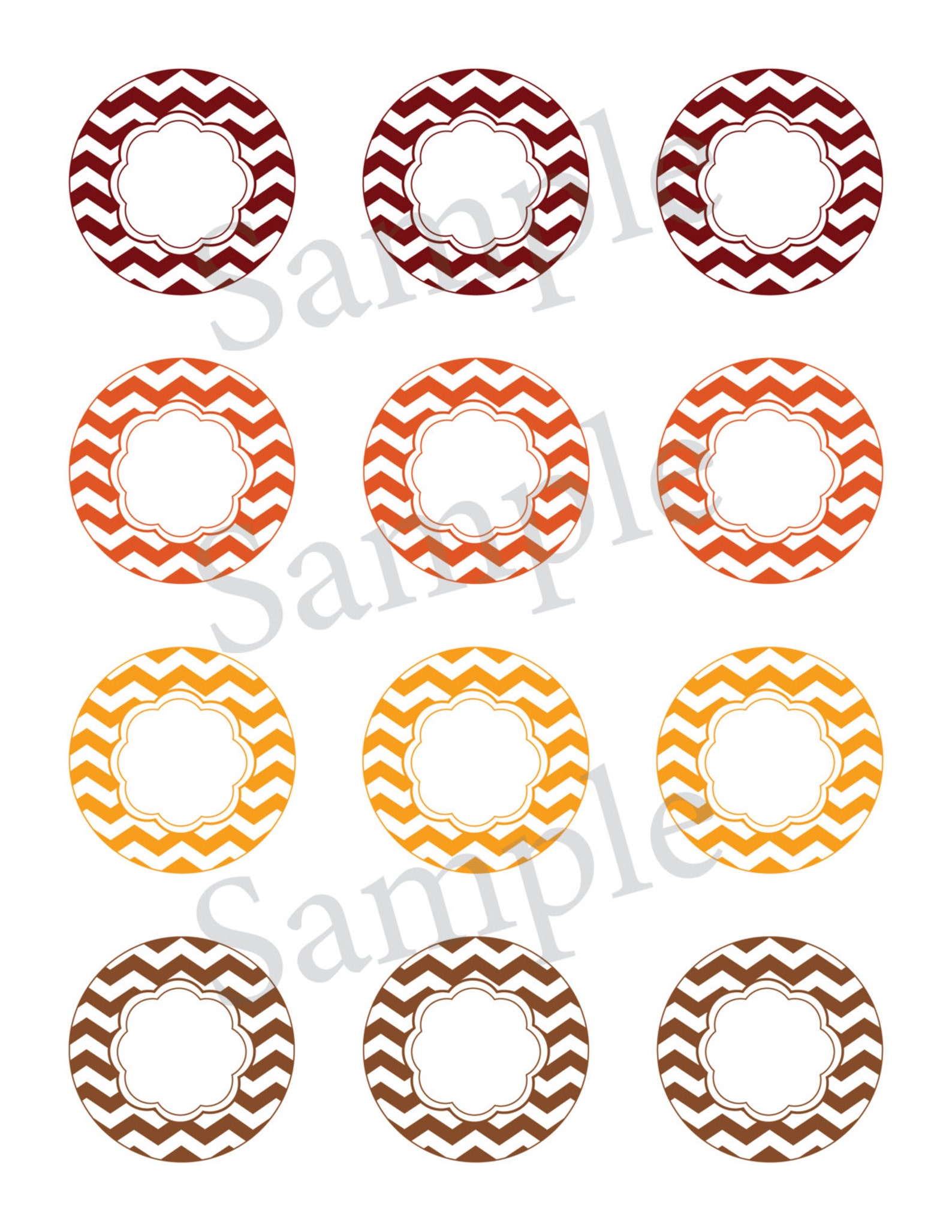 Printable Editable Chevron Label Fall-themed Mason Jar Label | Etsy