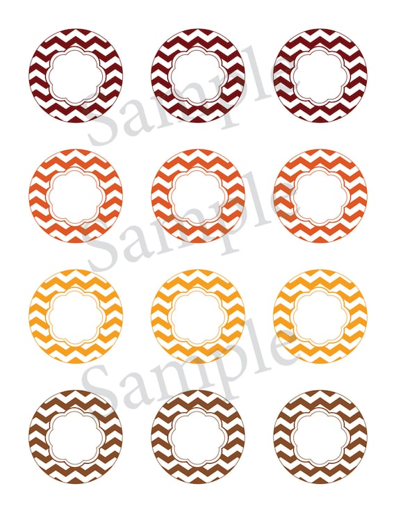Printable Editable Chevron Label Fall-themed Mason Jar Label | Etsy