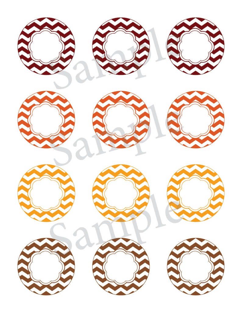 Printable Editable Chevron Label Fall-themed Mason Jar Label - Etsy