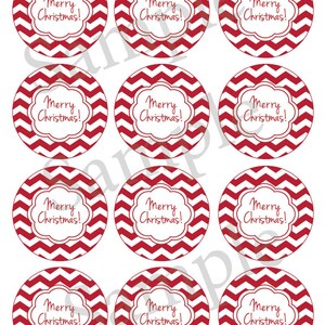 Printable Christmas Mason Jar Label | Chevron Canning Jar Label | Merry ...
