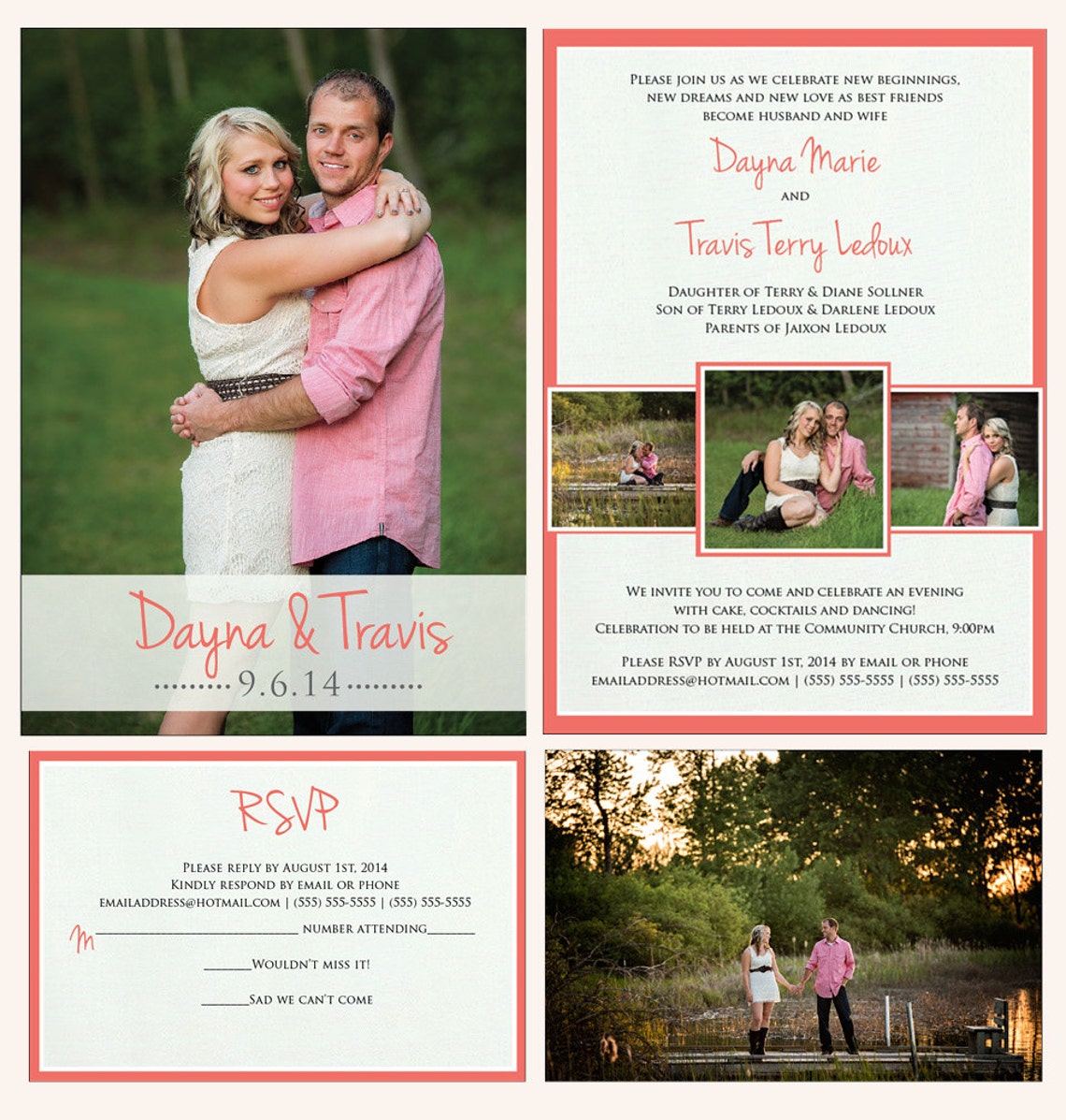 Printable Wedding Announcement LDS Mormon Wedding Invitation - Etsy UK