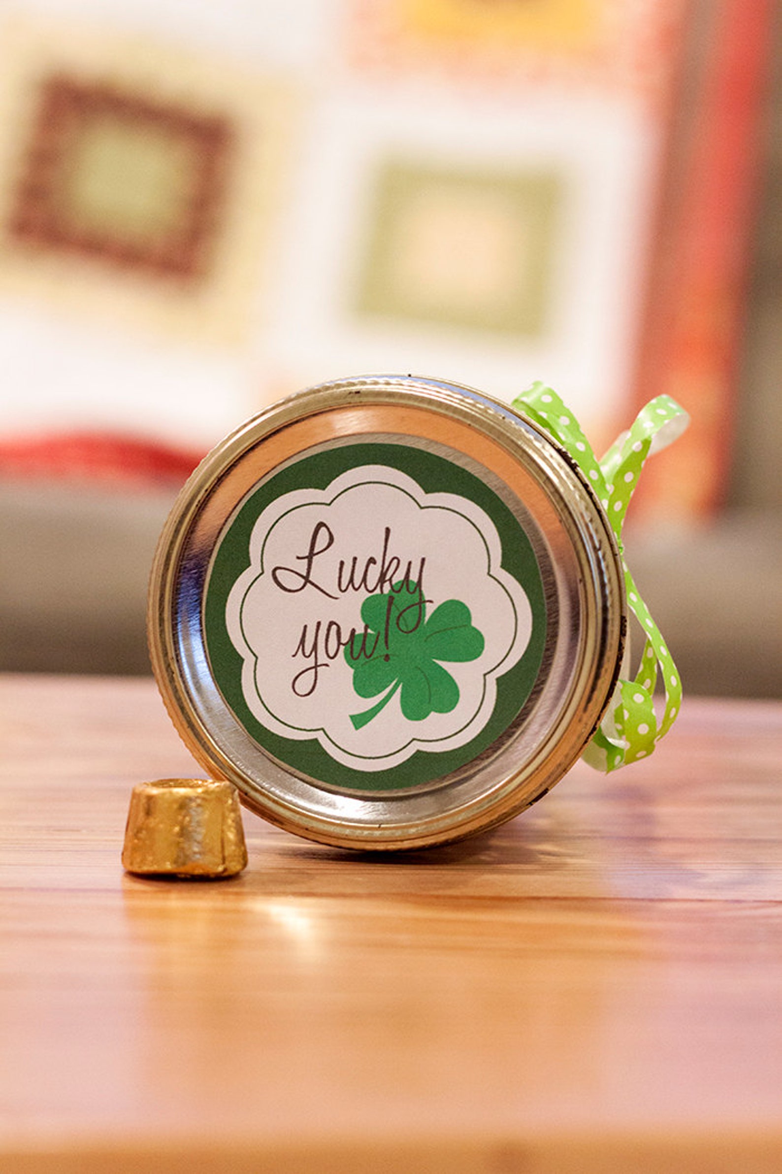 Printable St. Patrick's Day Mason Jar Label Lucky You - Etsy