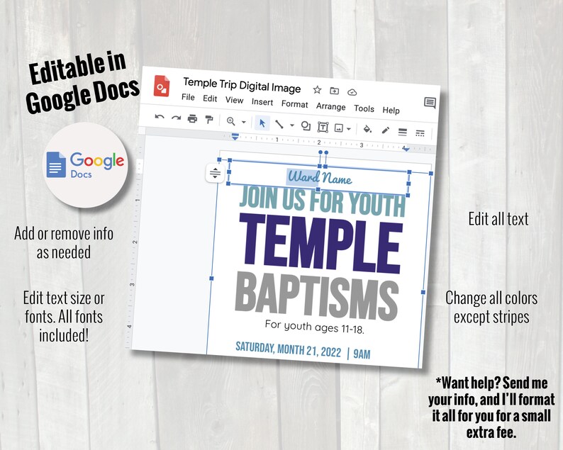 LDS Temple Trip Handout | Youth Temple Baptism Invitations | Temple ...