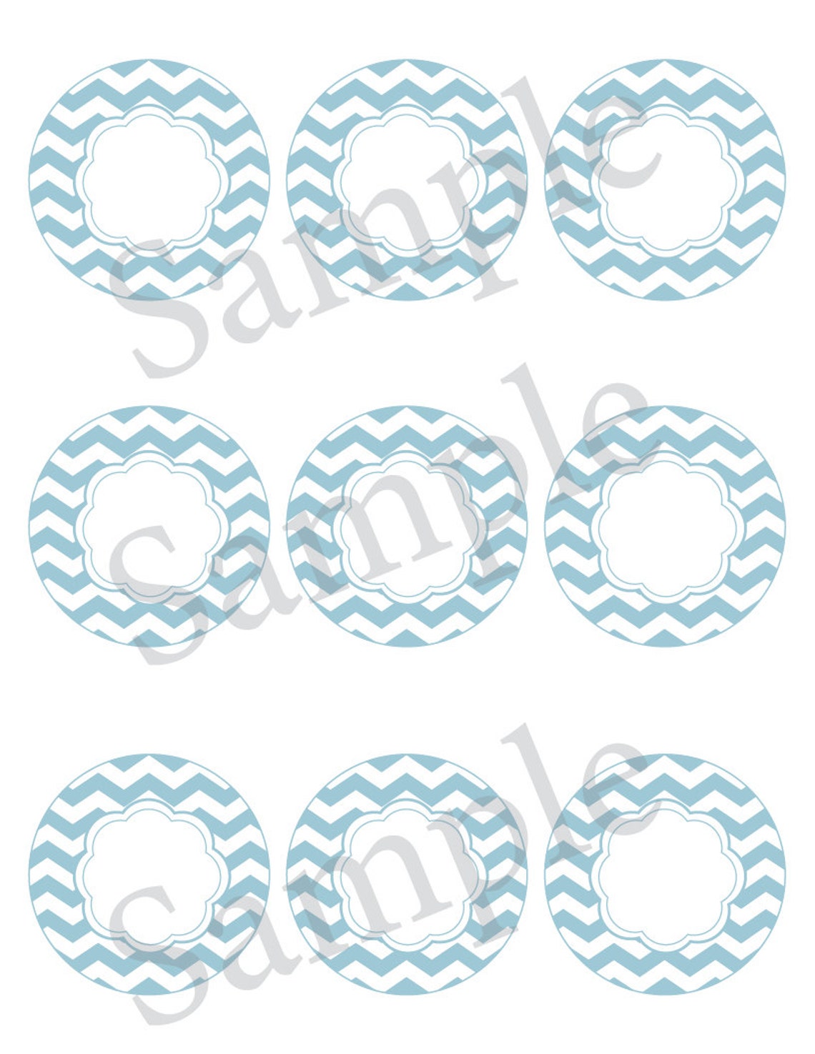 Printable Editable Chevron Label Blue Chevron Mason Jar - Etsy