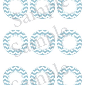 Printable Editable Chevron Label | Blue Chevron Mason Jar Label ...
