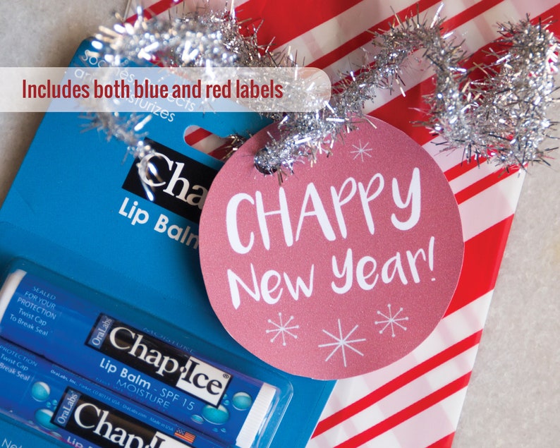 Printable Chappy New Year Gift Tag Dollar Store Gift | Etsy