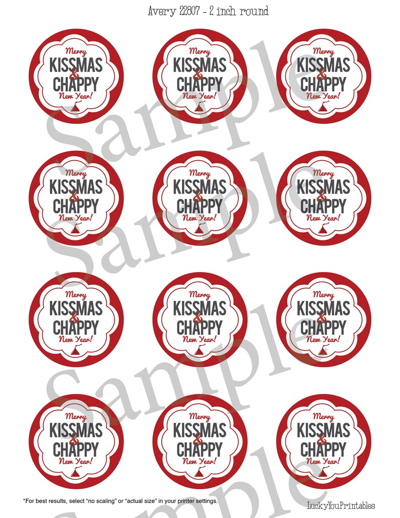 Printable Merry Kissmas and Chappy New Year Tag Teacher Gift - Etsy