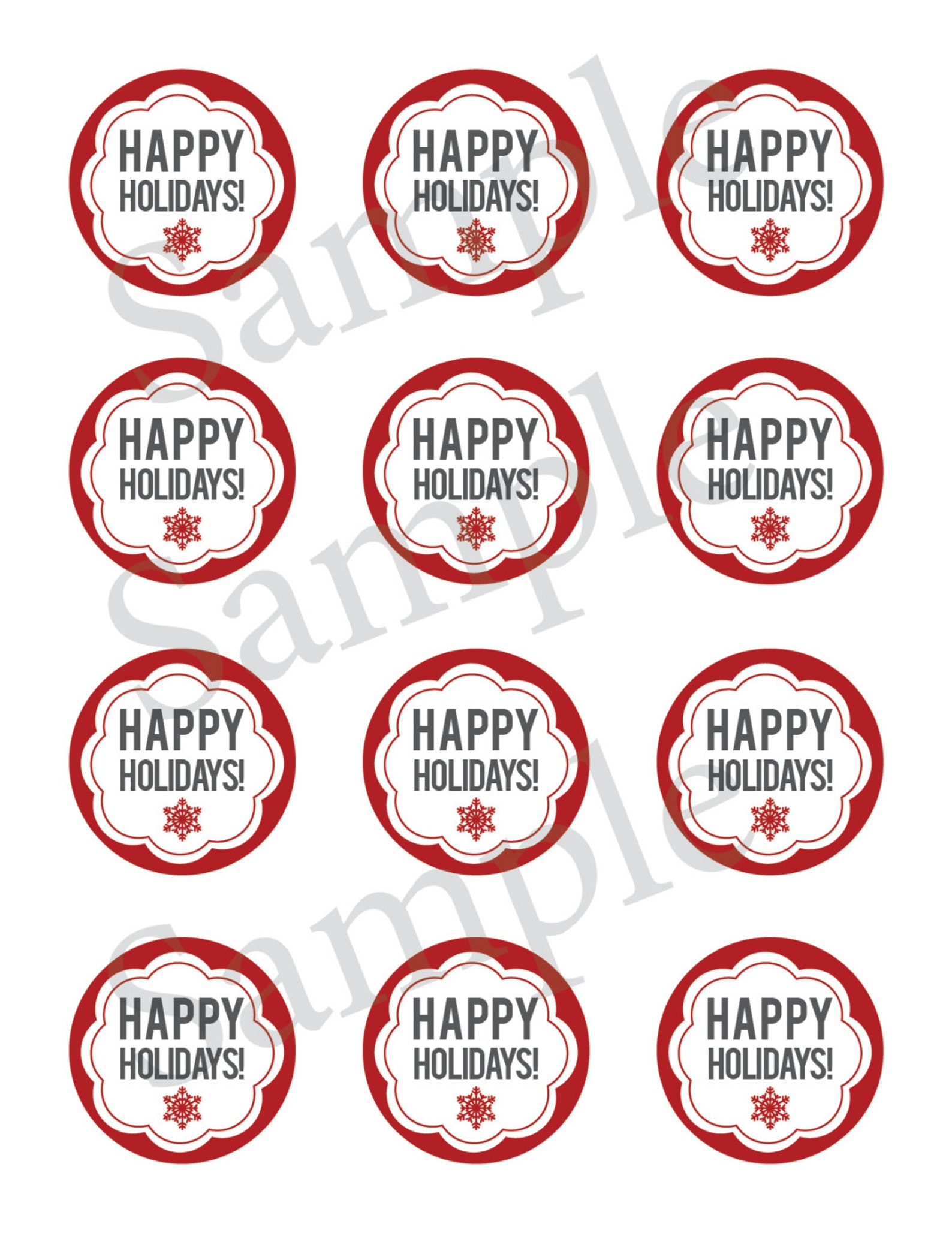 Printable Holiday Mason Jar Label | Happy Holidays Canning Jar Label ...