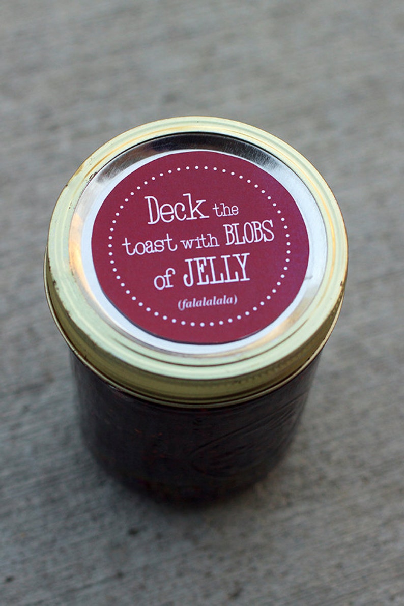 Printable Christmas Mason Jar Label Christmas Jam Canning - Etsy
