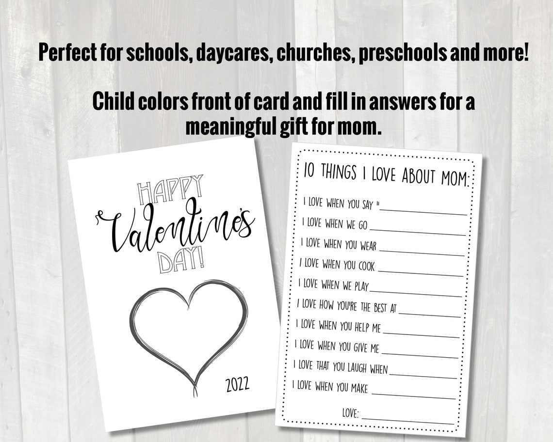 Valentine's Day Card for Mom Printable Valentine's | Etsy