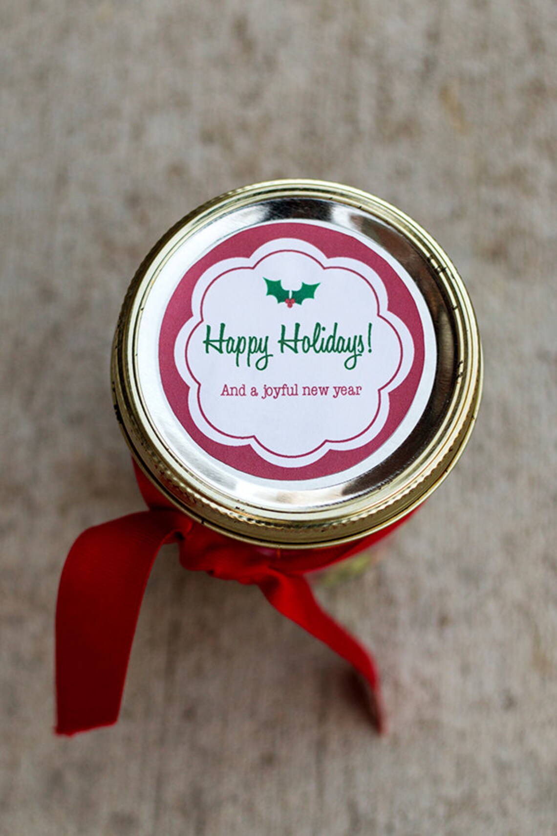 Printable Christmas Mason Jar Label | Holiday Canning Jar Label | New ...