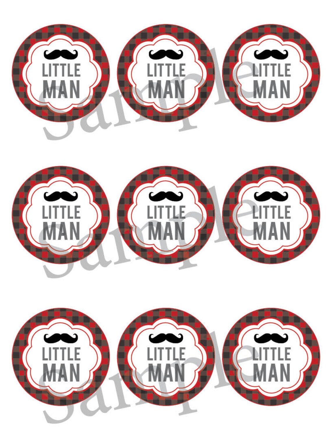 Printable Baby Shower Mason Jar Label | Little Man Gift Tag | Baby ...