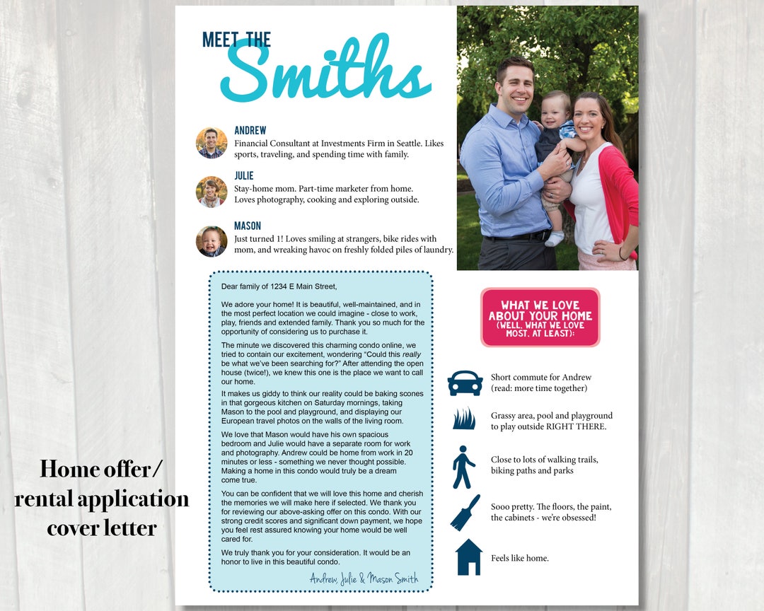 Home Offer Letter | Printable Customized Cover Letter for House Buying ...