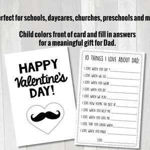 Valentine's Day Card for Dad | Printable Toddler Valentine's Day Card ...