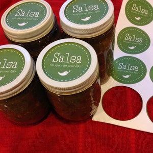 Printable Salsa Canning Jar Label | Mason Jar Label for Salsa- 2.5 Inch ...