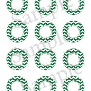 Printable Editable Green Chevron Mason Jar Label | Customizable Gift ...