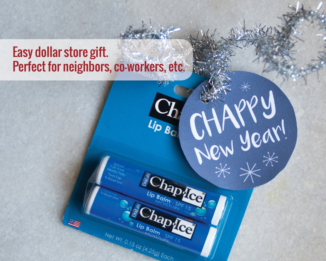 Printable Chappy New Year Gift Tag Dollar Store Gift | Etsy