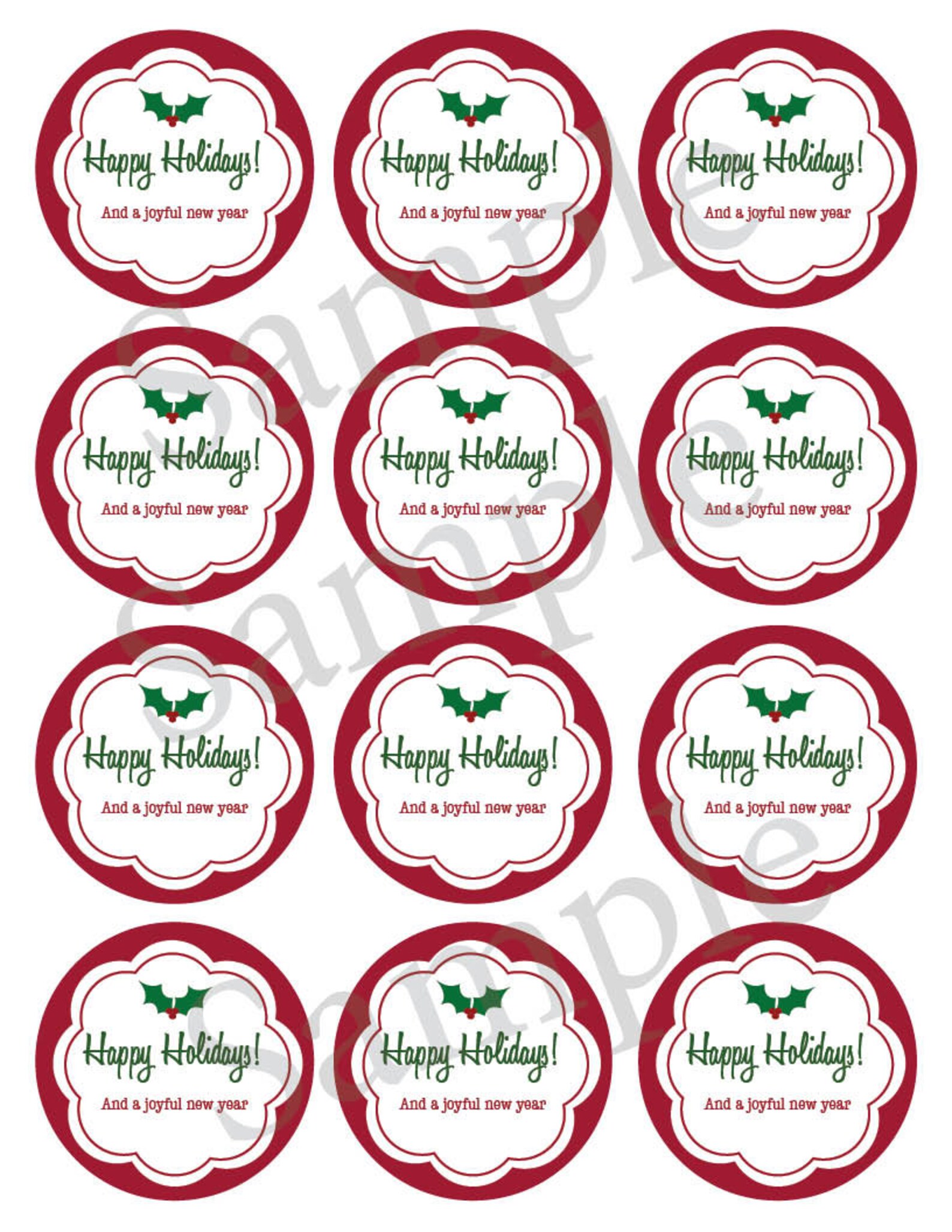 Printable Christmas Mason Jar Label | Holiday Canning Jar Label | New ...