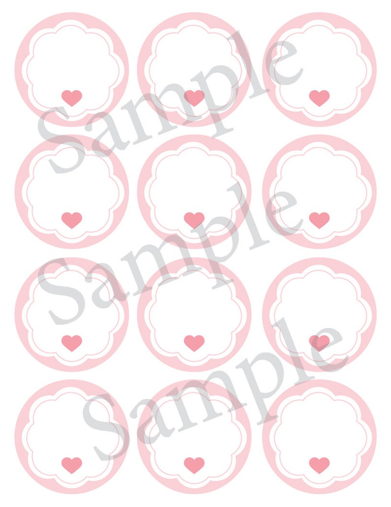Printable Editable Heart Label Valentine's Day Gift Tag | Etsy