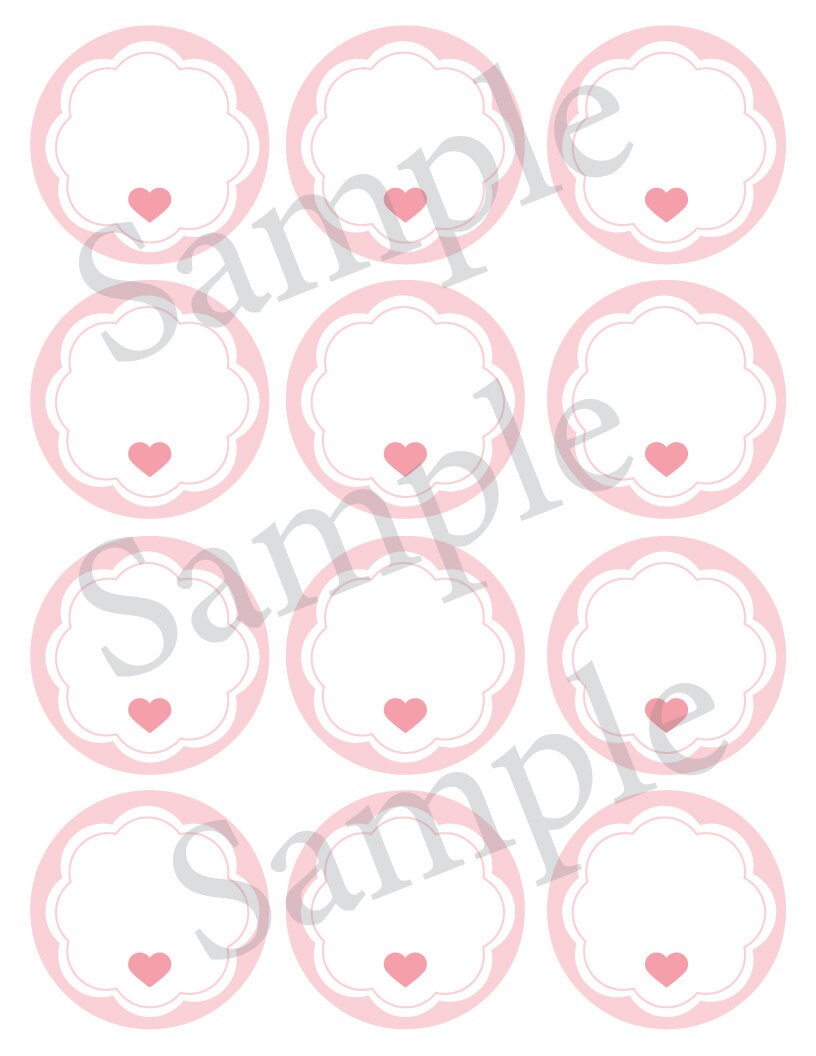 Printable Editable Heart Label Valentine's Day Gift Tag | Etsy