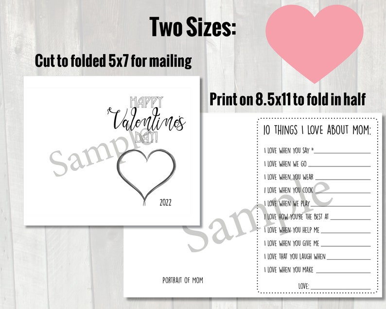 Valentine's Day Card for Mom Printable Valentine's | Etsy