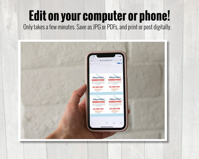 Party Invitation Flyers Printable Editable Ward Party - Etsy