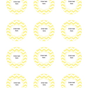 Printable Editable Chevron Label | Customizable Yellow Chevron Mason ...