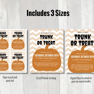 Trunk or Treat Flyer and Poster | Editable Instant Download | Trunk or ...