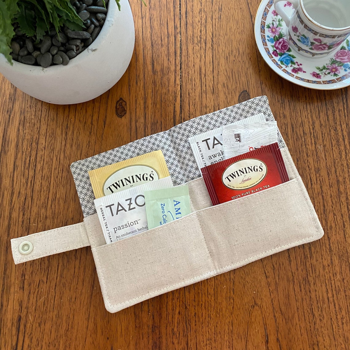 Tea Wallet Tea Holder Tea Bag Wallet Travel Tea Bags | Etsy