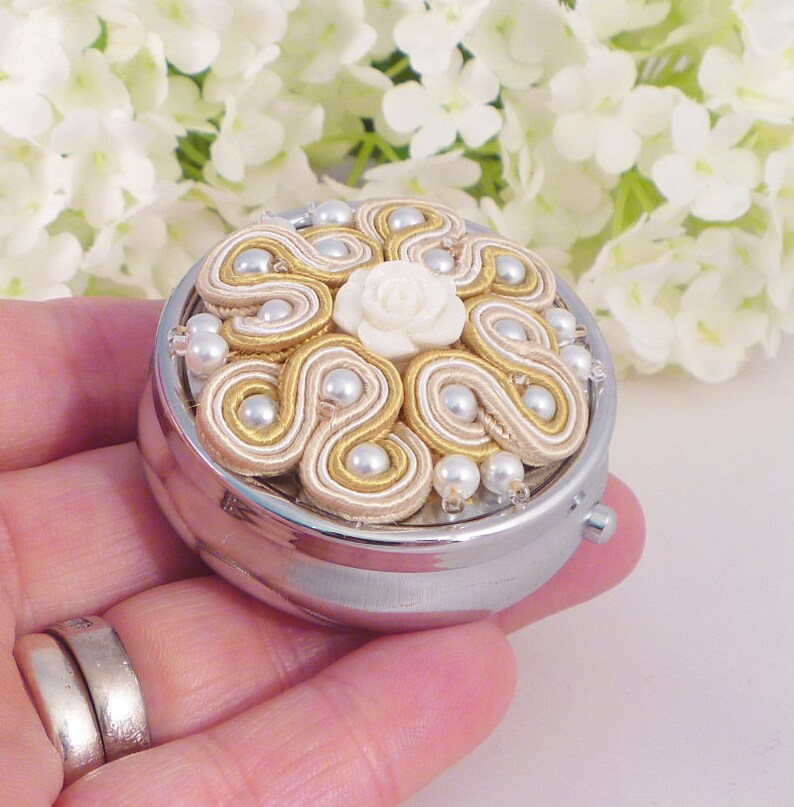 Soutache Accessory. Pill Pot. Tablet Storage. Decorative - Etsy UK