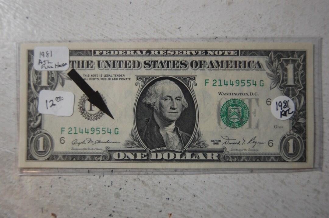 1981 -one Dollar Federal Reserve Note -D.C. Printed for Atlanta-full ...