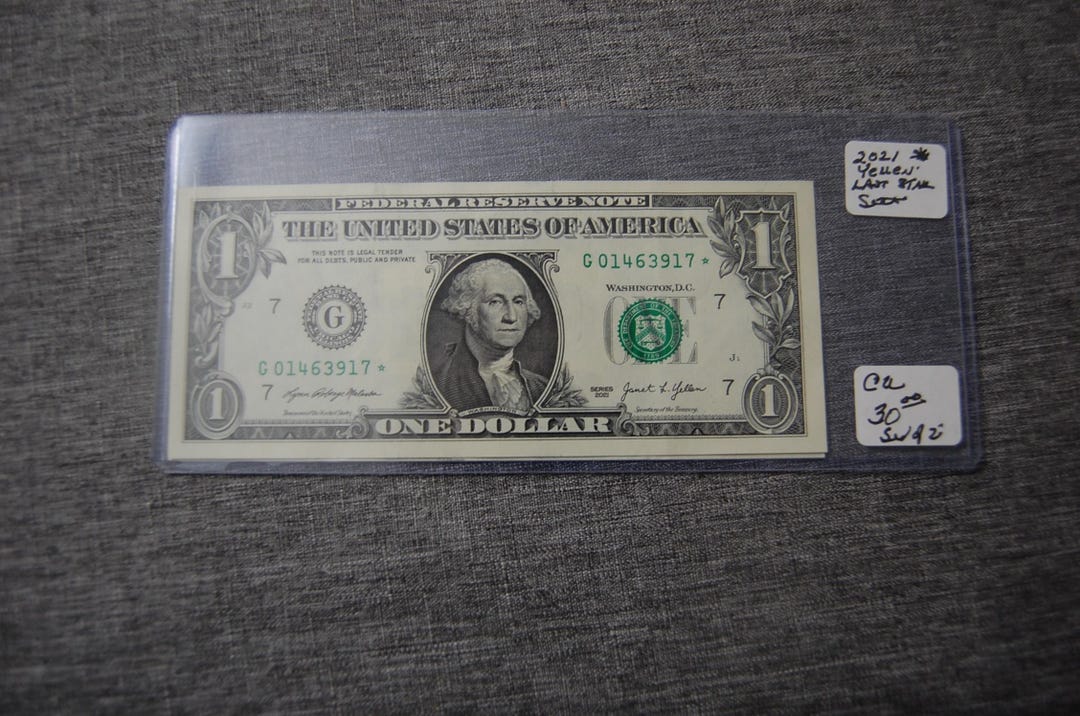 2021-FRN Star Note--first Dual Woman's Sign--crisp/uncirculated -one of ...