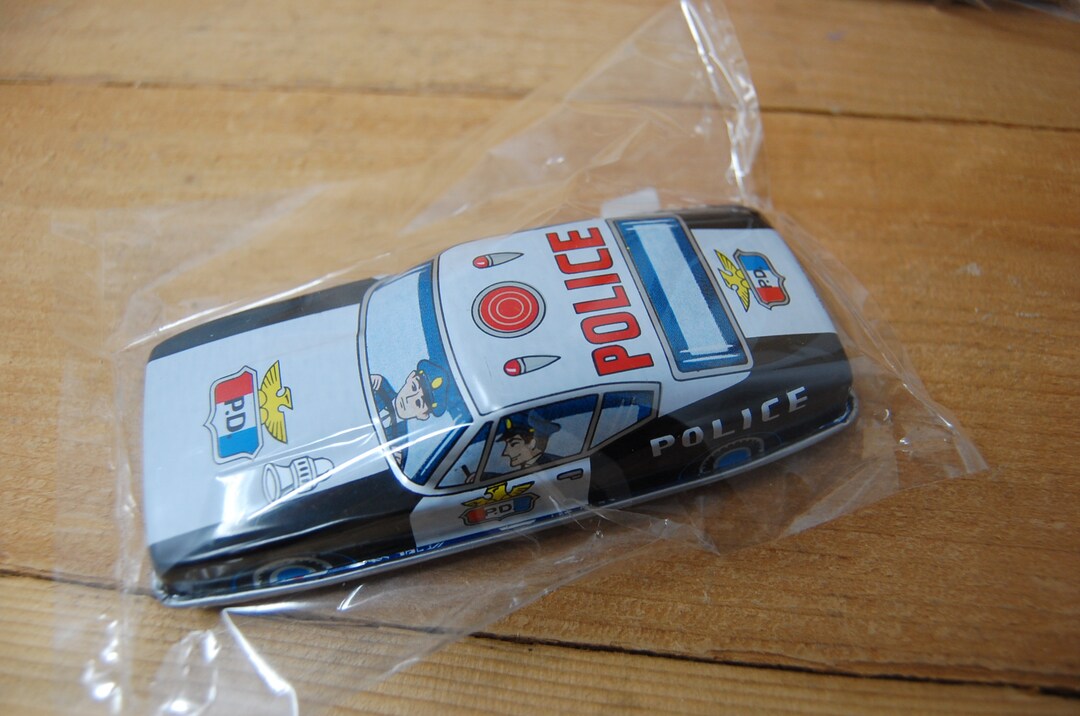 Japanese Tin Friction Toy-1966-1972-vintage Style-brand New-police ...