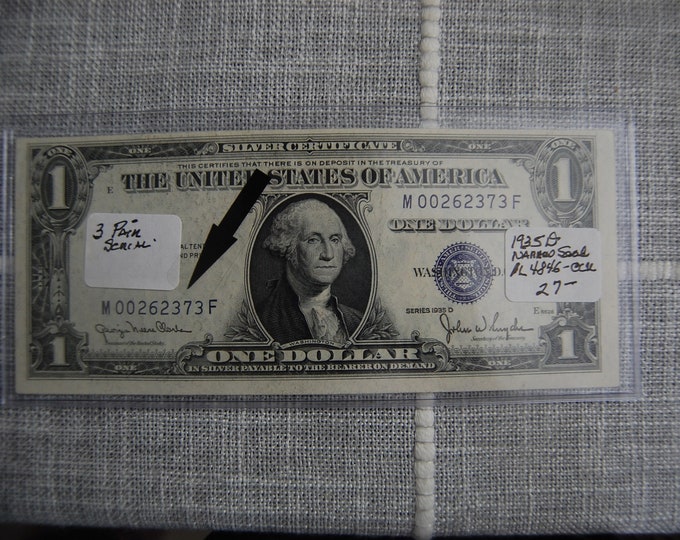 1935 D--silver Certificate--no Motto- Blue Seal----crisp/uncirculated ...