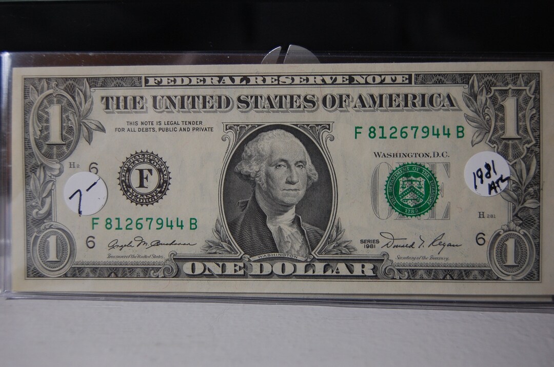 1981 --one Dollar Federal Reserve Note -D.C. Printed for Atlanta ...