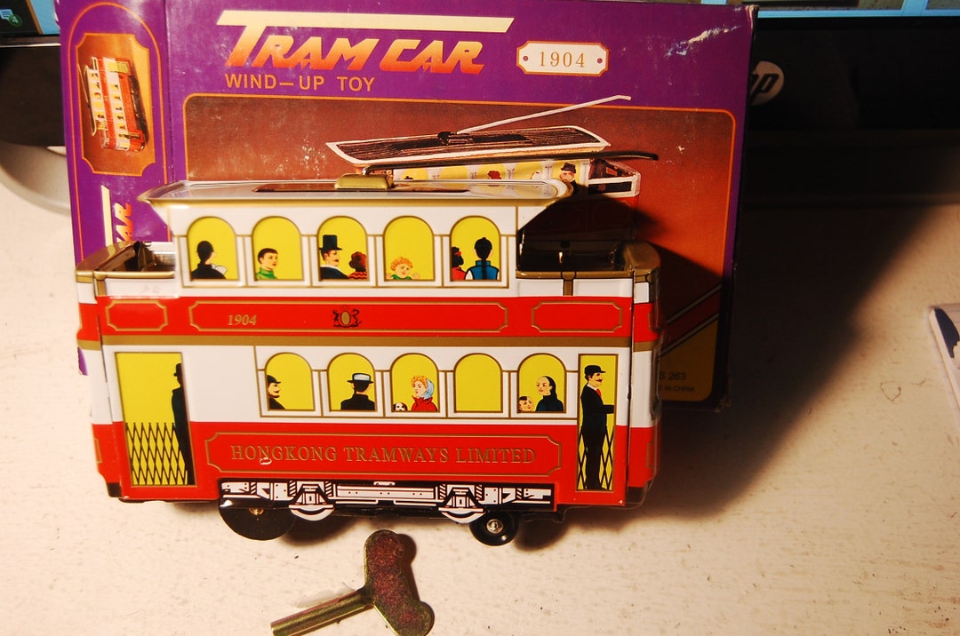 Tin Toy -tram Car Wind Up--1904 Replica--brand New in a Box--see Pics ...