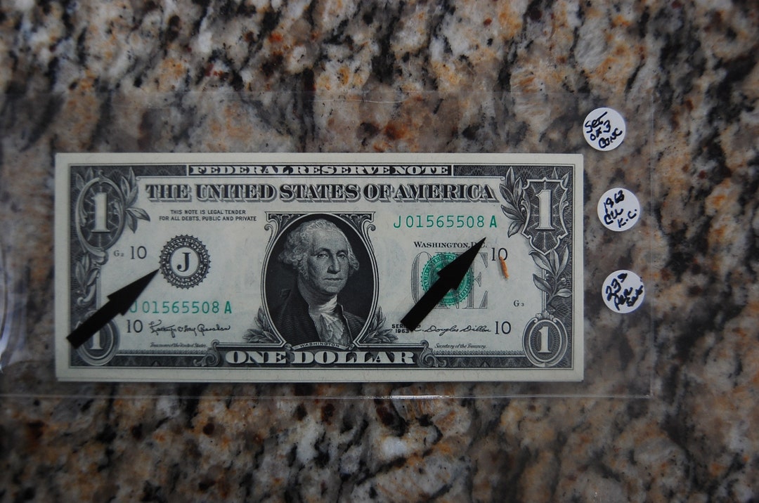 1963 one Dollar Federal Reserve Note set of 3 Consecutive Printed for ...