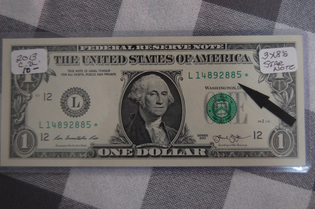 2013 Federal Reserve Star Note CU3 X 8's in Serial Numbersee Pics - Etsy