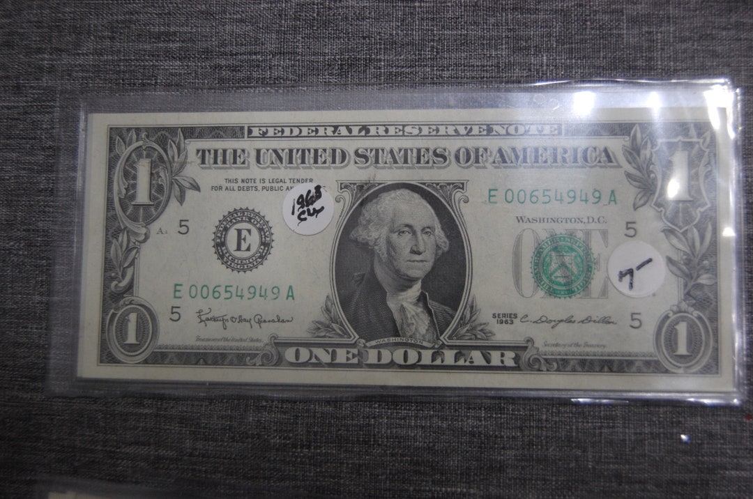 1963 --one Dollar Federal Reserve Note-- Printed for Richmond Federal ...