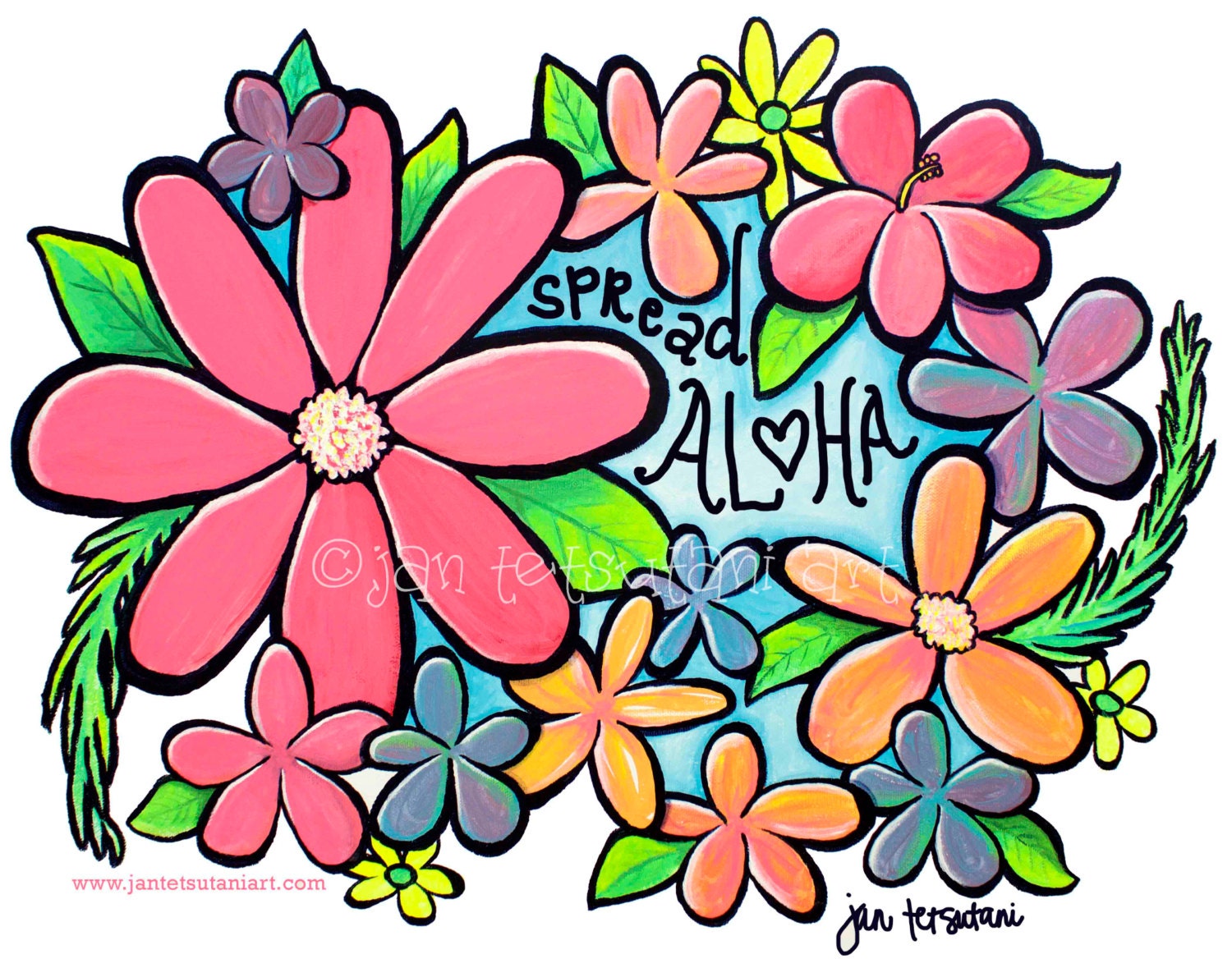 Aloha Art | Spread Aloha Art Print | Aloha Wall Art | Aloha Wall Decor ...