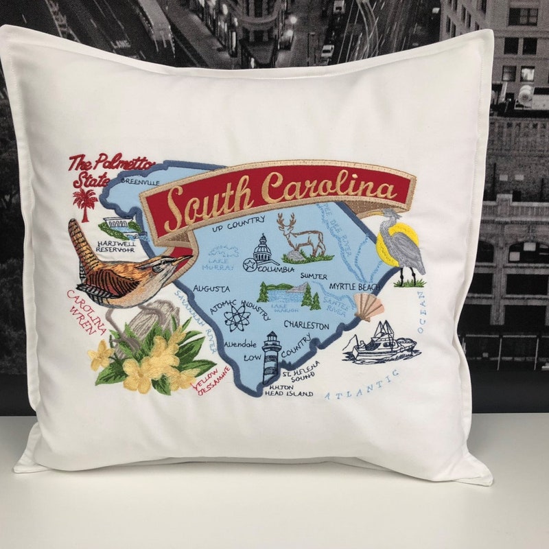 South Carolina Pillow - Etsy