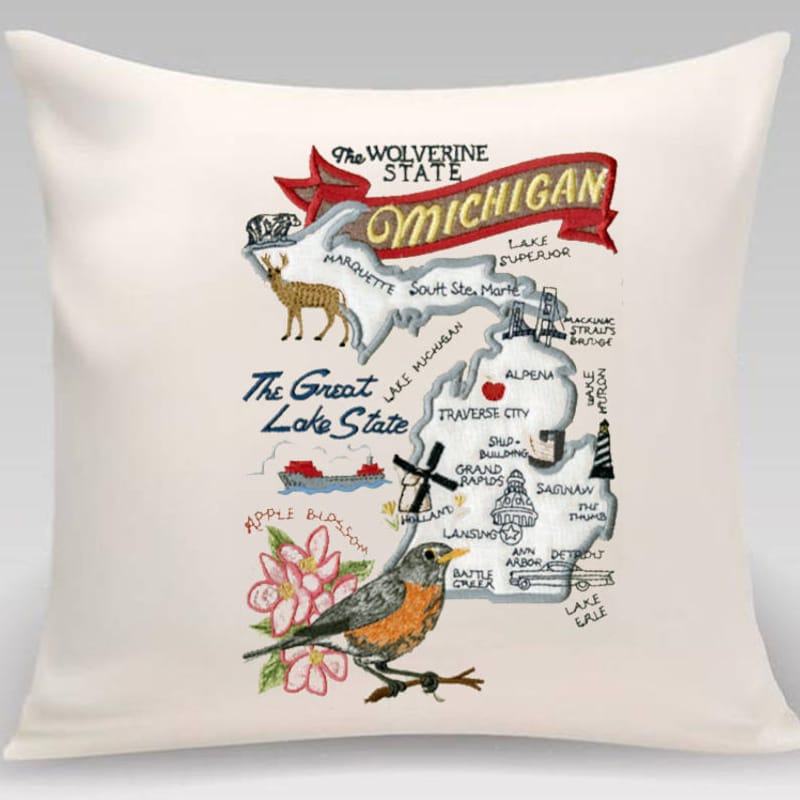 Michigan Pillow - Etsy